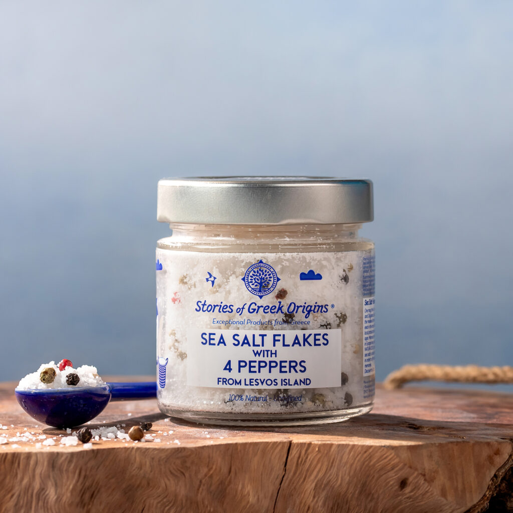Sea Salt flakes with 4 Peppers from Lesvos island - Stories Of Greek ...