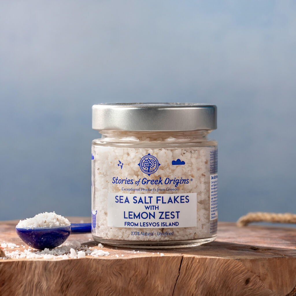 Sea Salt flakes with Lemon Zest from Lesvos island - Stories Of Greek ...